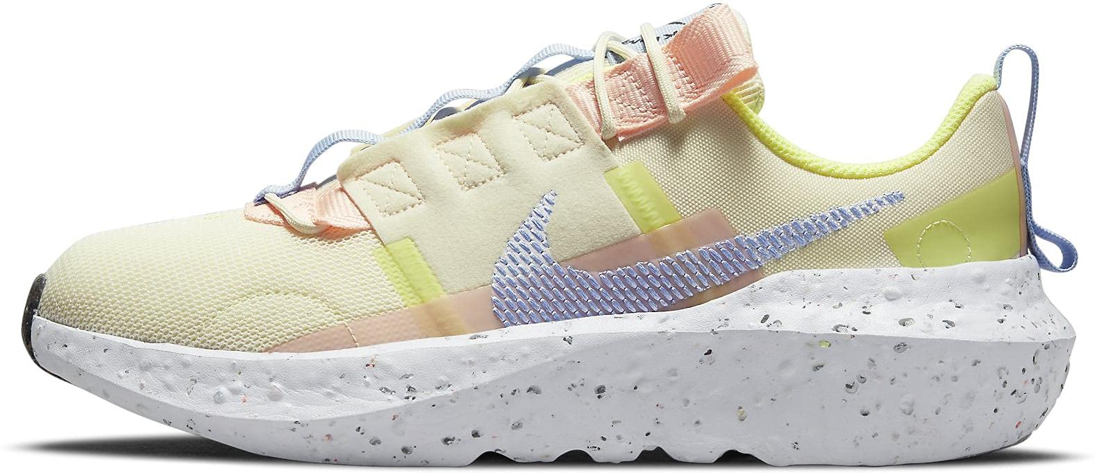 NIKE Women's Sneaker Running Shoe, Cashmere Aluminum Lime Ice Pale Coral Light Lemon Twist Black, 7.5