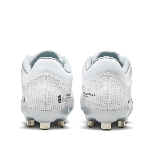 Nike Hyperdiamond 4 Pro Metal Softball Cleats White | Black Size 7.5 Medium