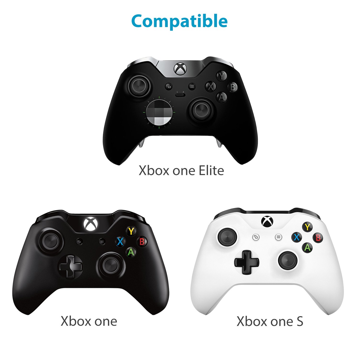 MoKo Xbox One Controller Charger with 2 Rechargeable Battery 800mAh Rechargeable Battery Dual Charging Station for Xbox One/One S/One X/Xbox One Elite Controllers - Black