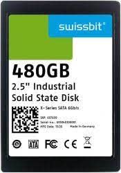 Swissbit SFSA480GS2AK2TO-I-8C-236-STD, Solid State Drive, 480GB, 5V, 2.5" SATA SSD, X-73 3D TLC -40/+85C