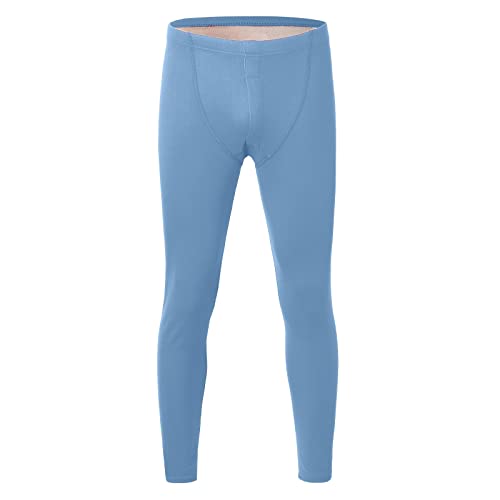 Thermal Underwear Set Winter Hunting Gear Sport Long Johns Base Layer Bottom Top Midweightmens long johns thermal set cold weather Blue