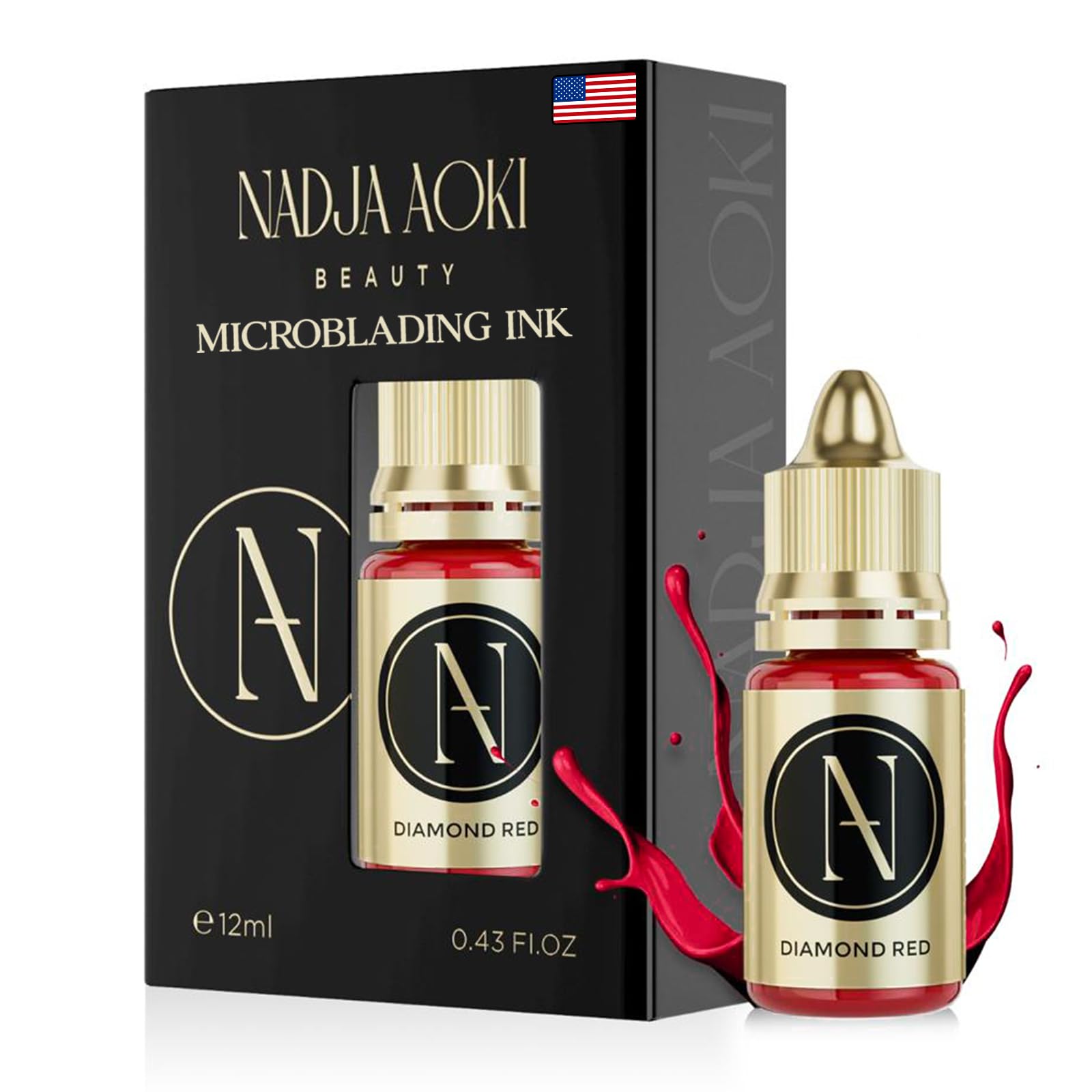 Nadja Aoki Lip Blushing Pigments Ink - Microblading Lip Pigments for Permanent Lip Color β Professional Lip Tattoo Pigments - Nude C3-12mL | 0.43 FL Oz