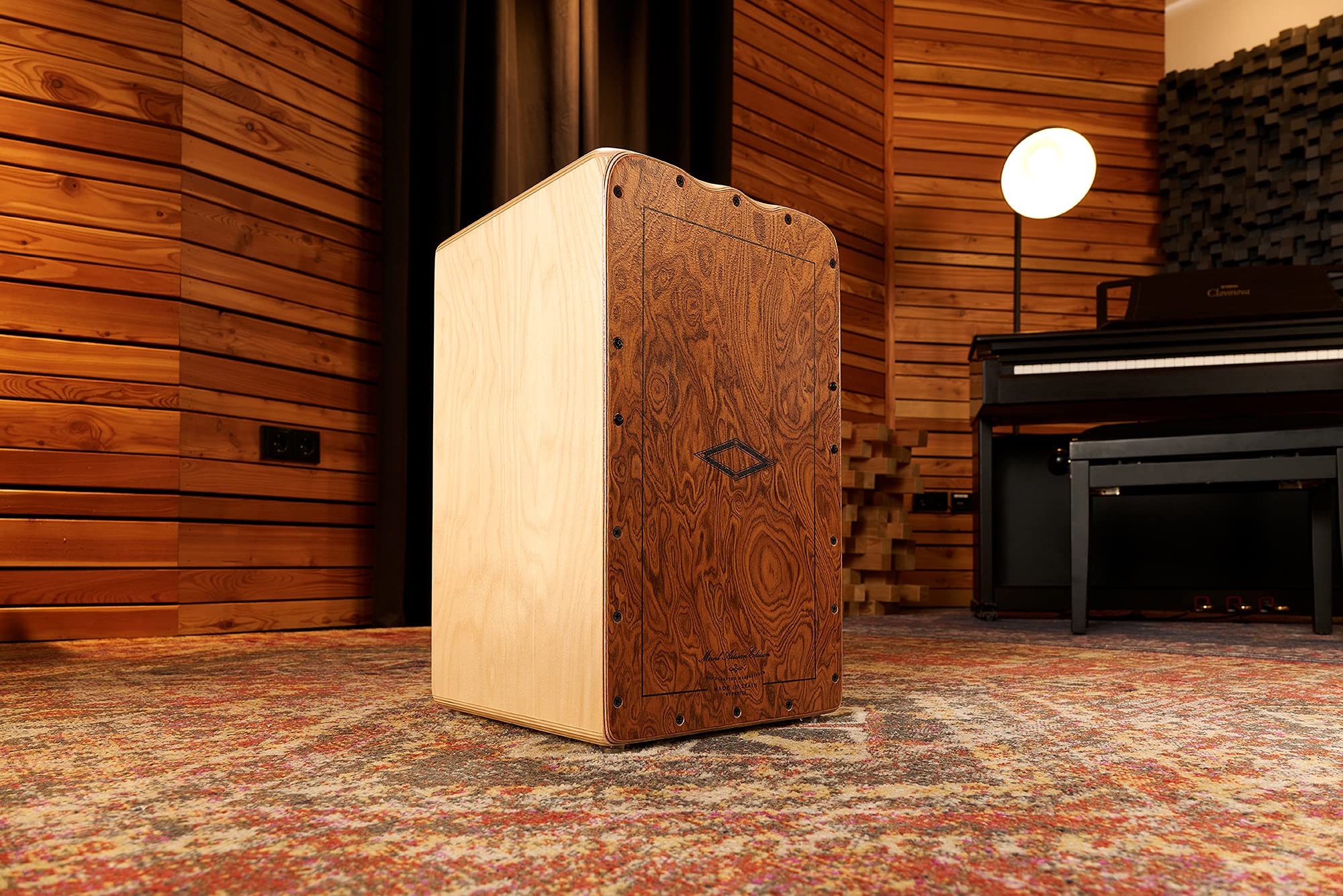 Meinl Artisan String Cajon with Lava Burl Frontplate / Baltic Birch Body - MADE IN SPAIN - Bulería Line, 2-YEAR WARRANTY (AEBLLB)