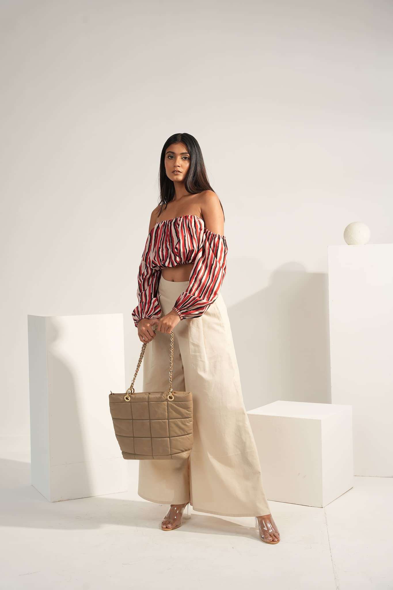 Tan&Brun Mahiki large tote bag with quilting in genuine leather for everyday use for Women