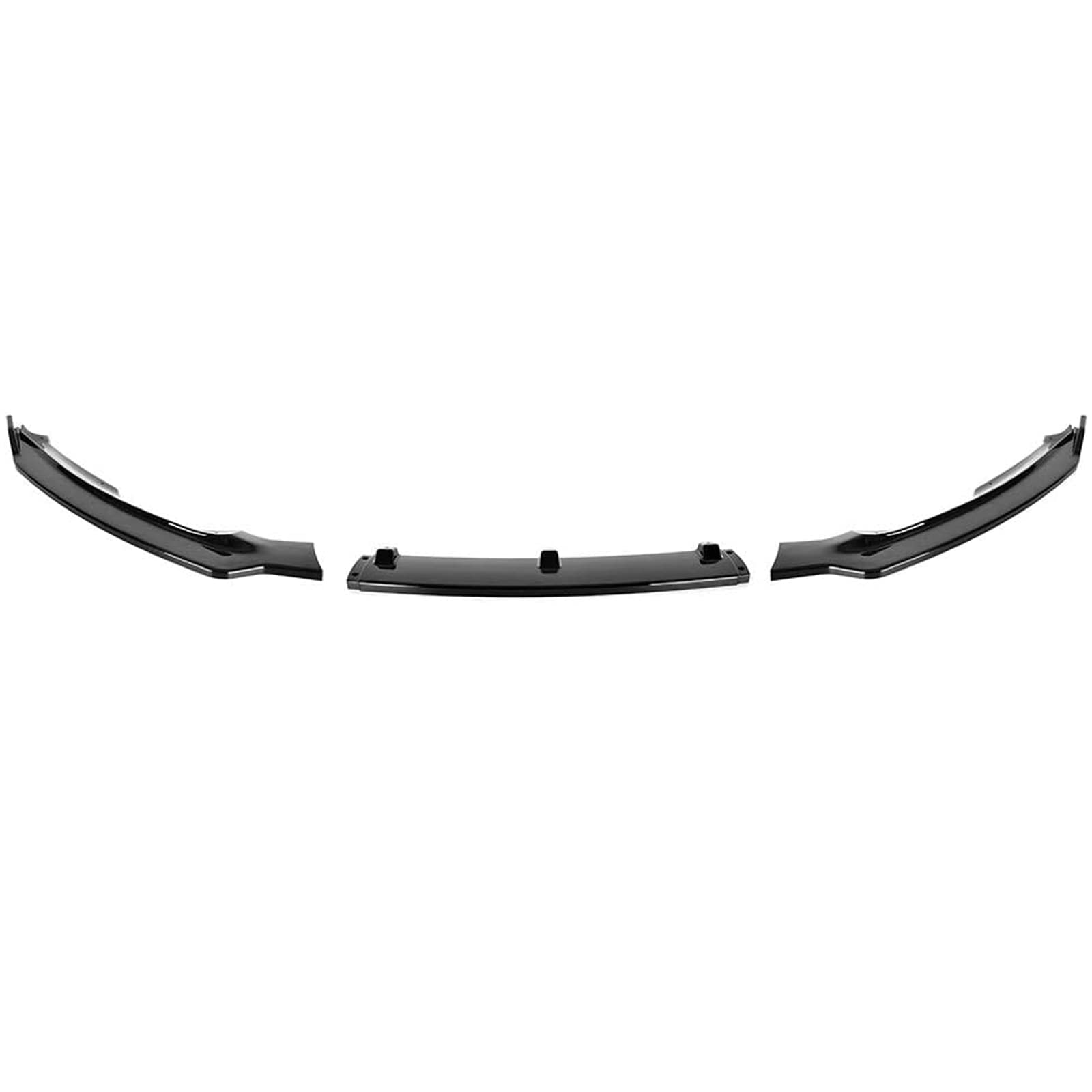 MotorFansClub 3pcs Front Bumper Lip Splitter Fit for Ford Fusion Mondeo 2017 2018 2019 Trim Protection Splitter Spoiler, Black