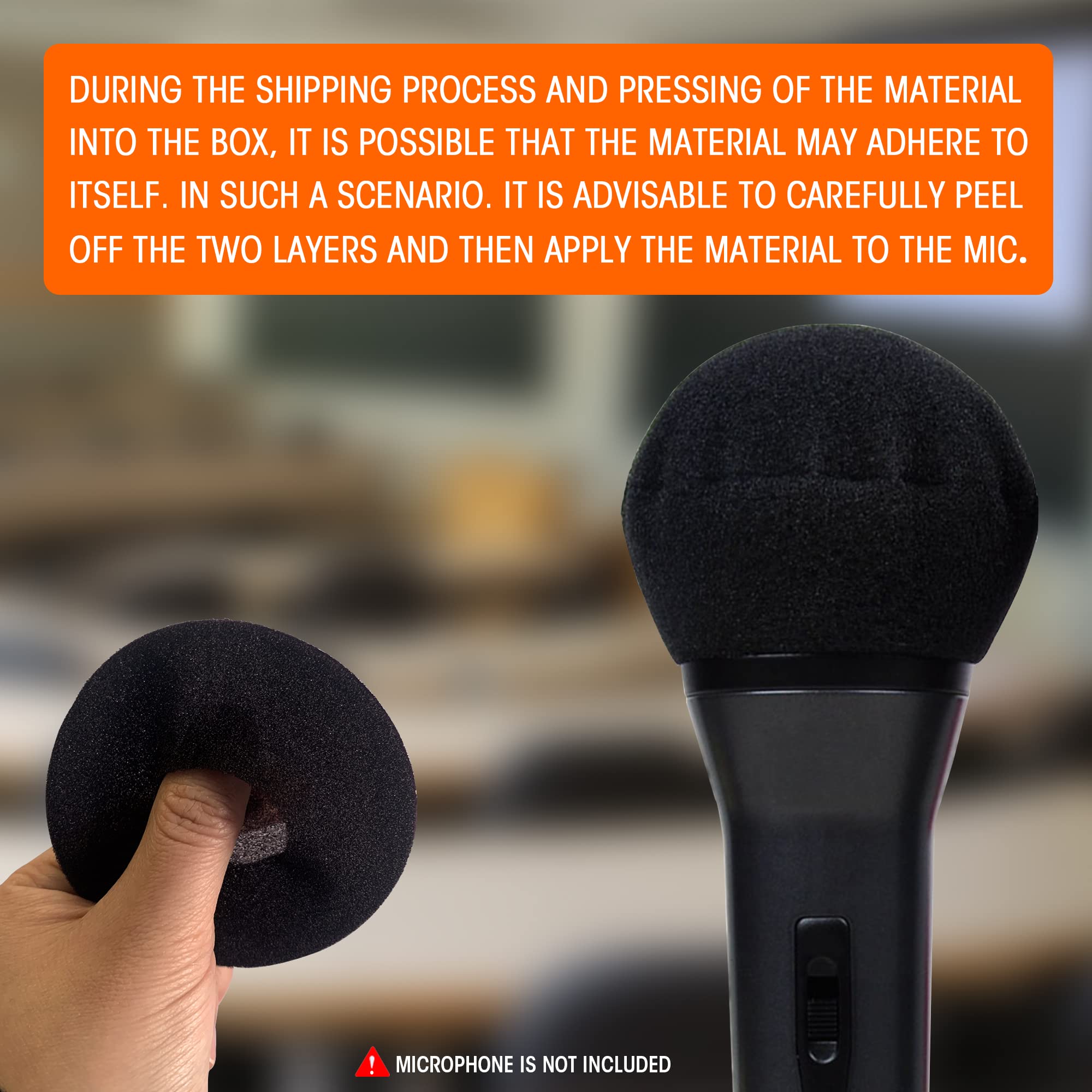 VELKPRO Microphone Windscreen, Mini Foam Mic Covers, High-Density Foam Protection for Small Lapel Lavalier Headset Microphones Shotgun and Condenser Microphones (Large)