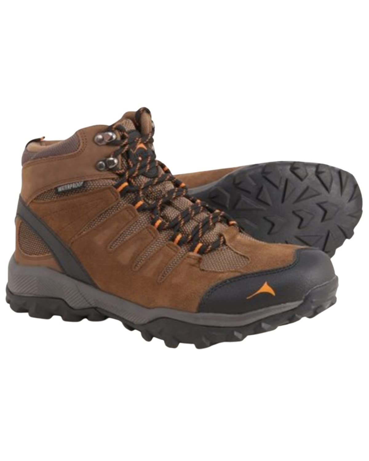 Pacific Mountain Men's Boulder Hiking Shoe, Brown/Orange, 10.5