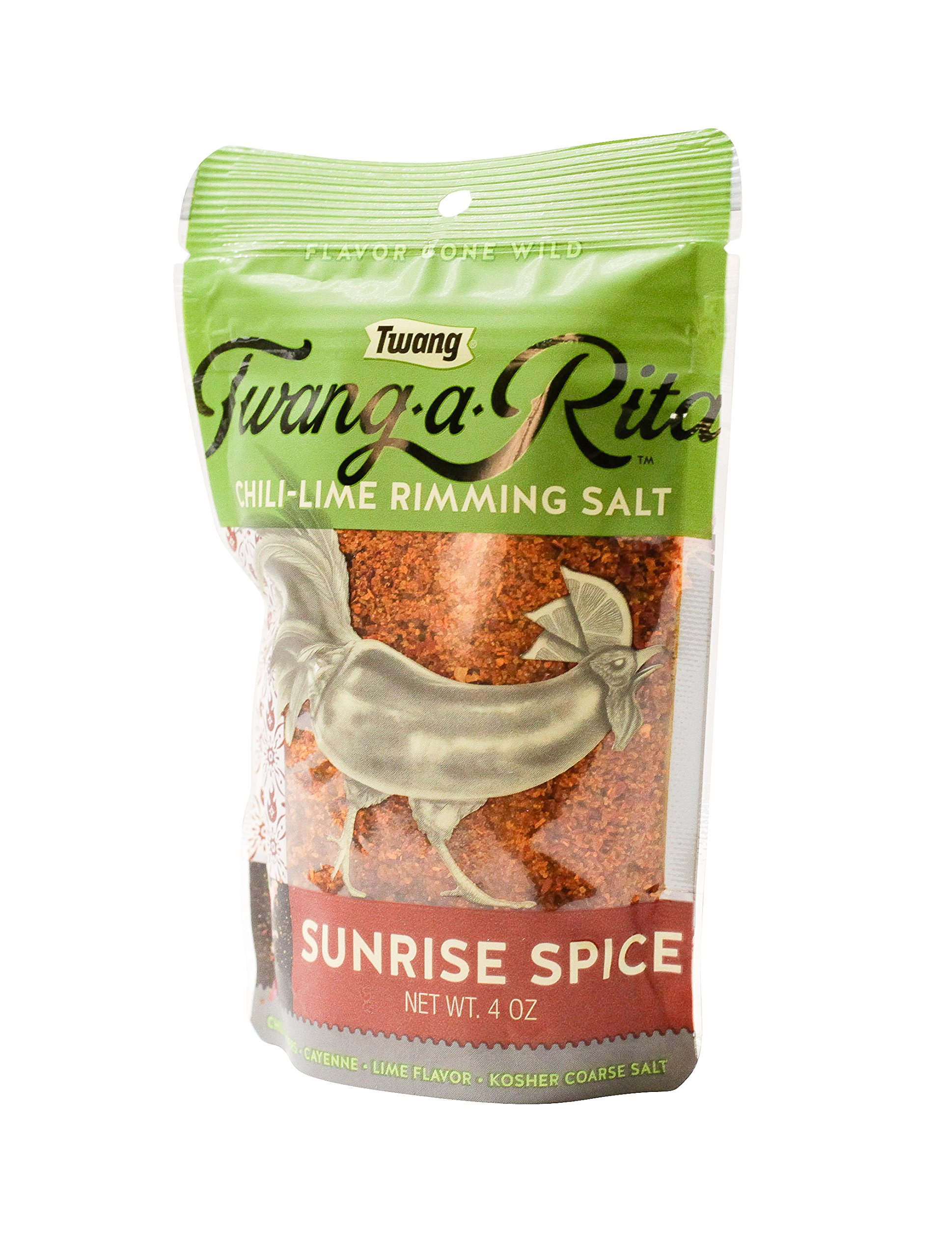 Twang-a-Rita Rimming Salt Varieties - 4 ounce pouch - (2 pack) (Sunrise Spice (Bloody Mary))