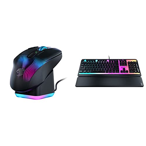 ROCCAT Kone XP Air Wireless Gaming Mouse + Magma Silent Membrane RGB Gaming Keyboard Bundle