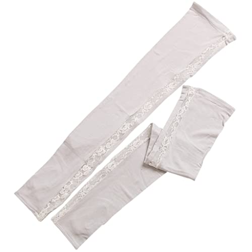 Thin Elastic Ice Sleeves Summer Driving Half Finger Long Arm Sleeve Female Lace Stitching Cycling (Color : C, Size : 54 * 16 * 24cm)
