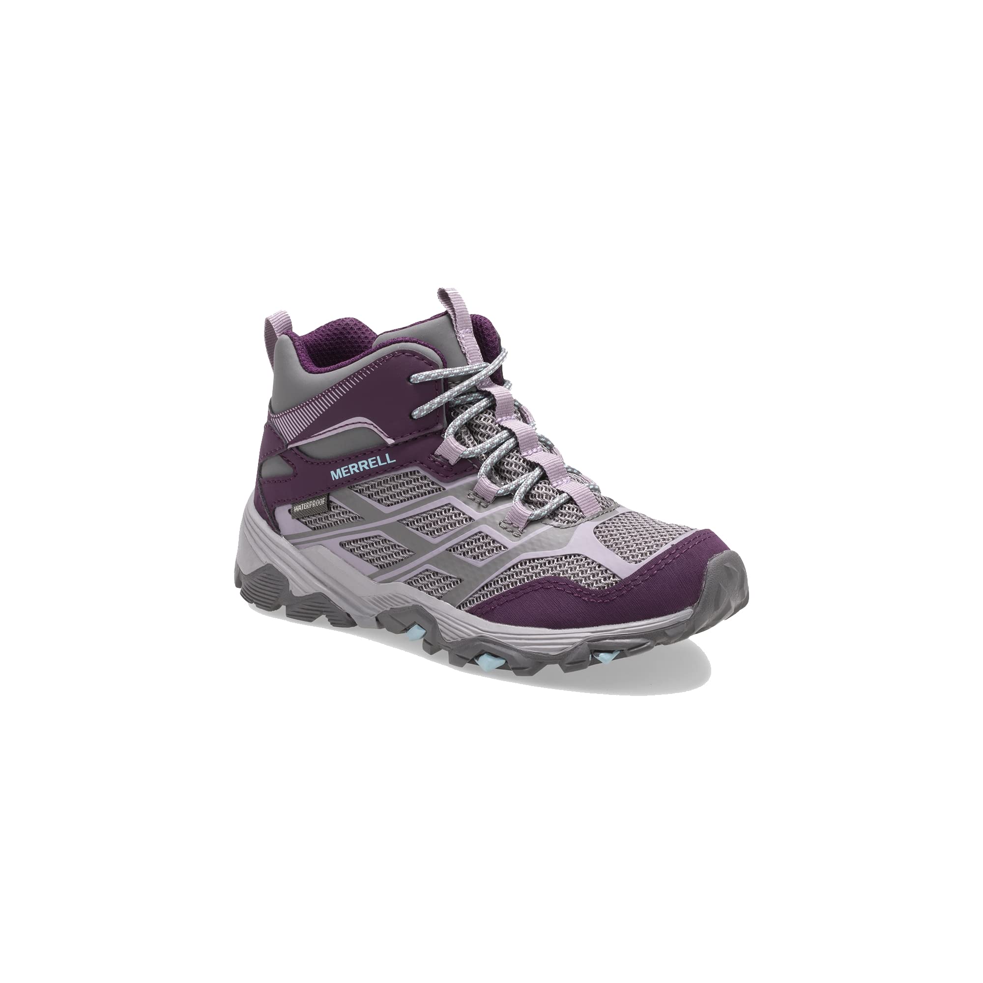 Merrell Moab FST Mid Waterproof Hiking Boot, Charcoal/Nirvana, 2 US Unisex Big Kid