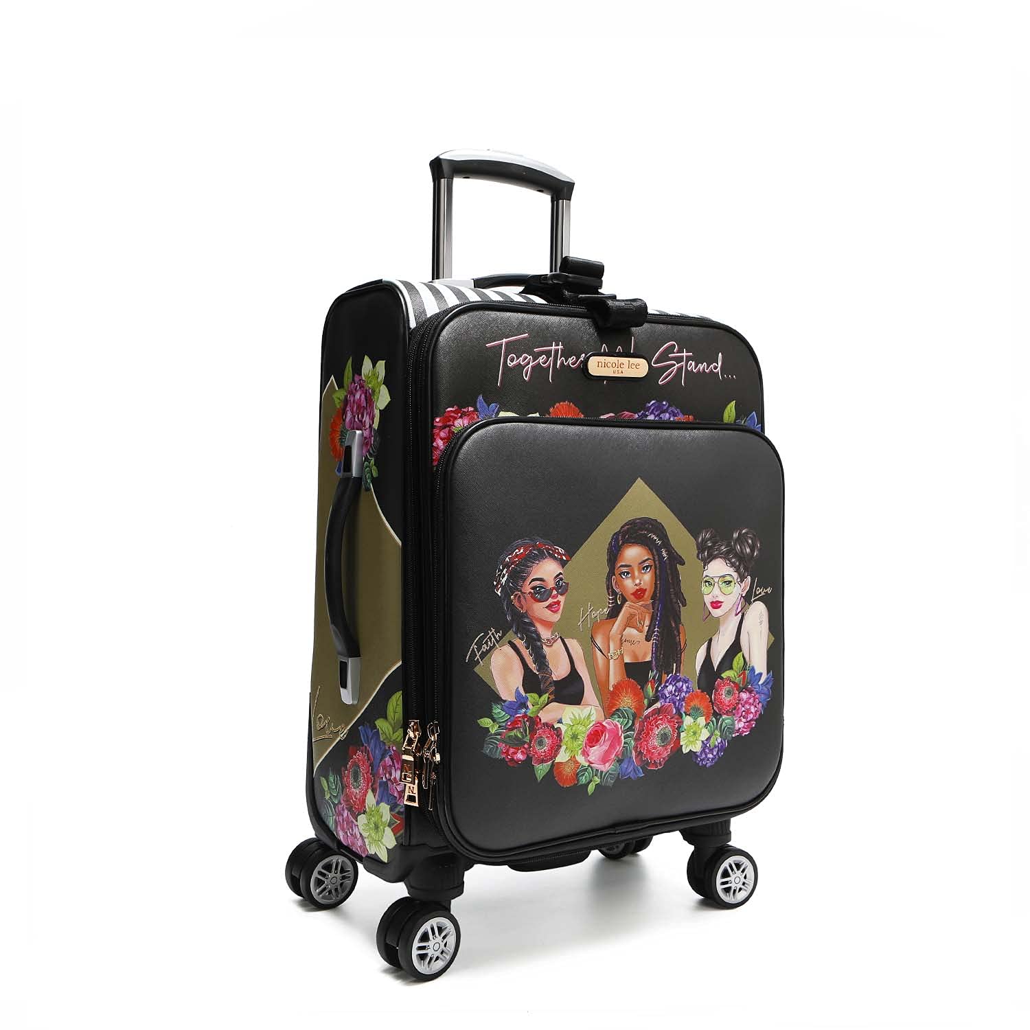Nicole Lee 20" Carry On Suitcase (TOGETHER WE STAND)