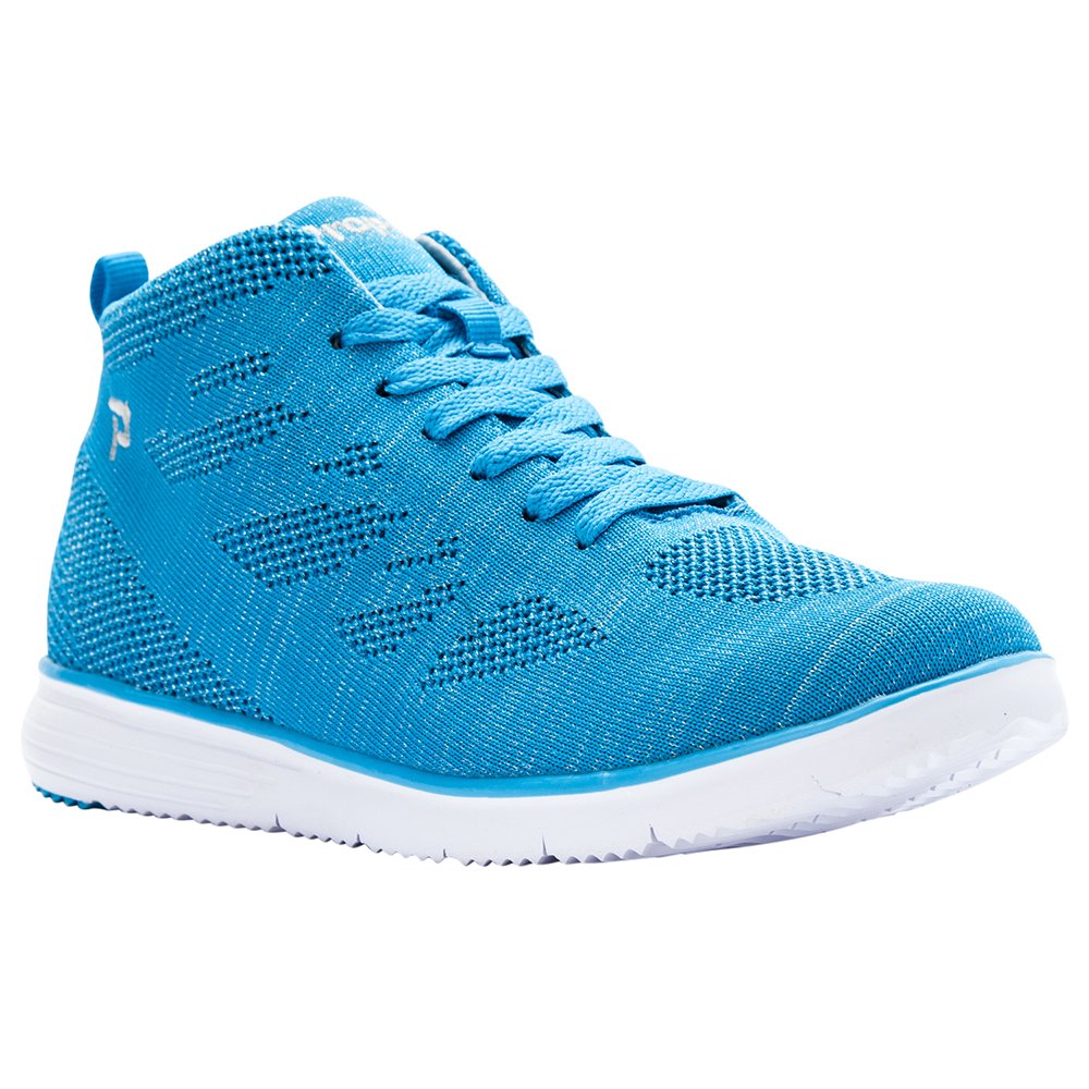 Propet Women's TravelFit Hi Shoe, Pacific/Silver, 6 2E US
