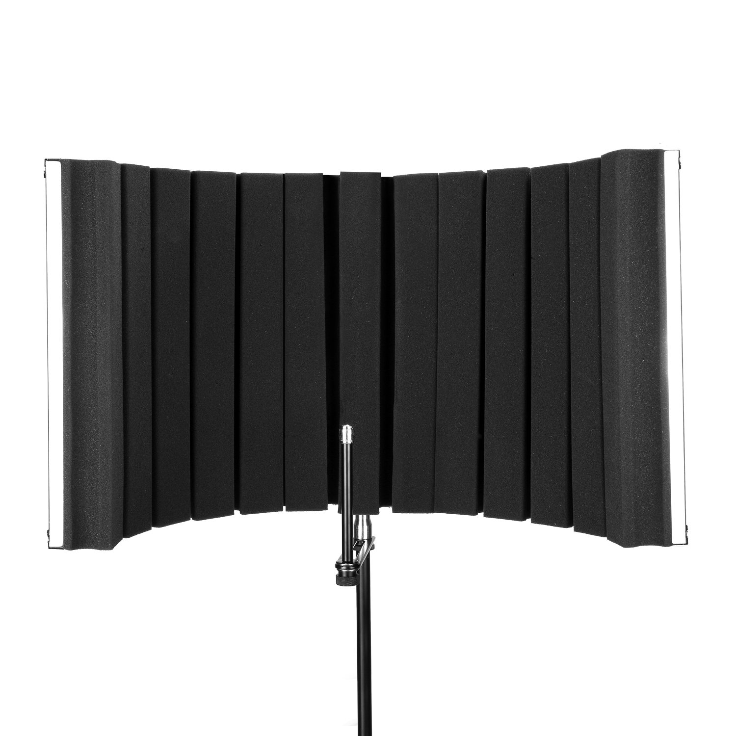 Neewer Portable Foldable Adjustable Microphone Voice Isolation Board Aluminum Microphone Shield with High Density Foam, Non-slip Feet (NW-9)