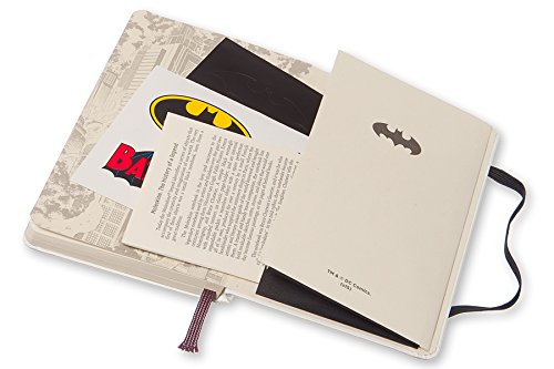 Moleskine Limited Edition Batman Notebook, Hard Cover, Pocket (3.5" x 5.5") Ruled/Lined, White
