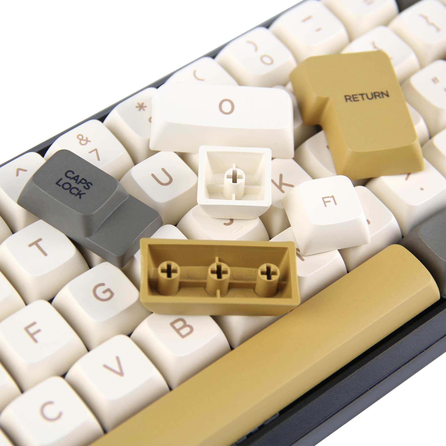 PBT XDA Profile 138 Keys Keycaps Dye Sublimation ANSI & ISO Layout Glitter Theme Keycaps for Mechanical Gaming Keyboard Cherry MX Switches (MelGeek)