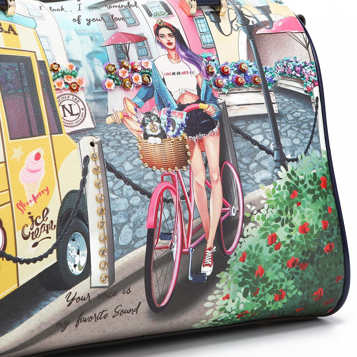 Nicole Lee Cozy Street in Milan Boston Bag