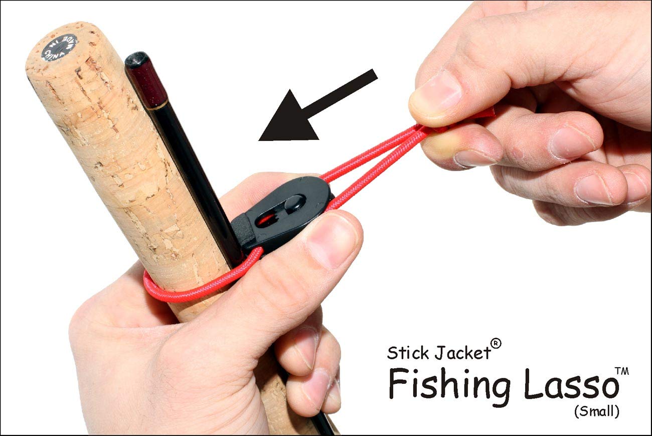 Orin Briant Fishing Lasso by Stick Jacket - Comes in Short or Long; Manage your fishing gear, bundle rods, pair two piece rods, secure rod covers, tangle free cables, extension cords and rope. (Short)