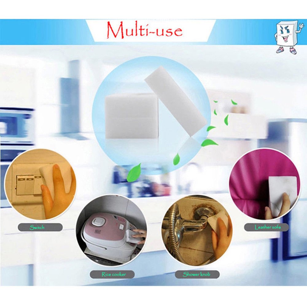 Magic Eraser Sponge, 20 Pack Magic Sponge Eraser Cleaning Sponge, Multi-functional Household Cleaning Kitchen Dish Sponge for Furniture, Bathroom, Bathtub, Sink, Floor, Baseboard, Wall Cleaner #