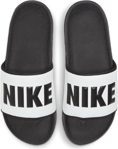 Nike Women's Offcourt Padded Insole Slip On Slide Slippers, Black/Black-summit White, 7