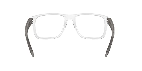 Oakley Men's Ox8156 Holbrook Rx Square Prescription Eyeglass Frames, Polished Clear/Demo Lens, 56 mm