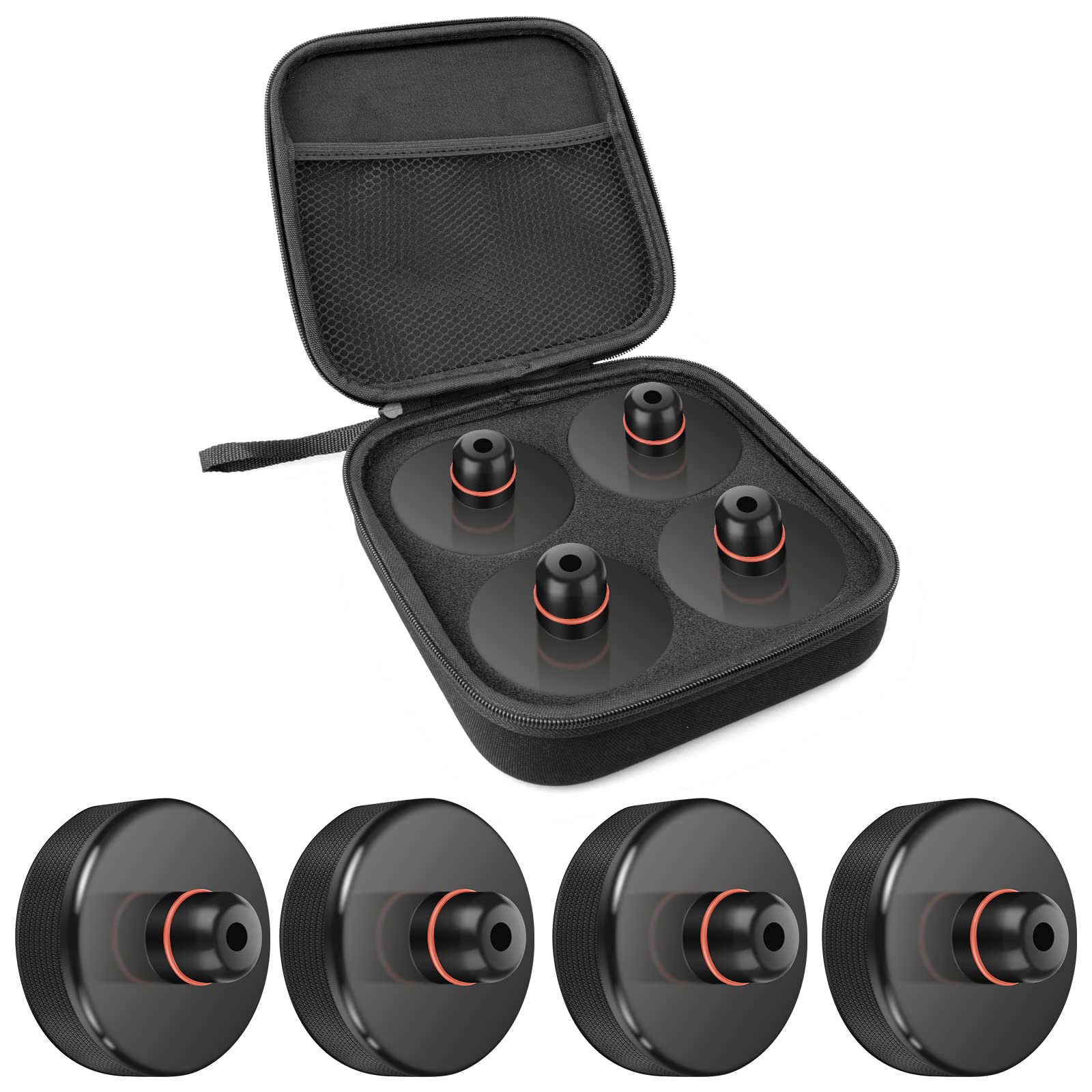 Motrobe Tesla Jack Pad Lifting Jack Pucks Stand Accessories for Protects Battery and Chassis Compatible with Tesla Model 3/S/X/Y, 4 Pucks with Storage Case