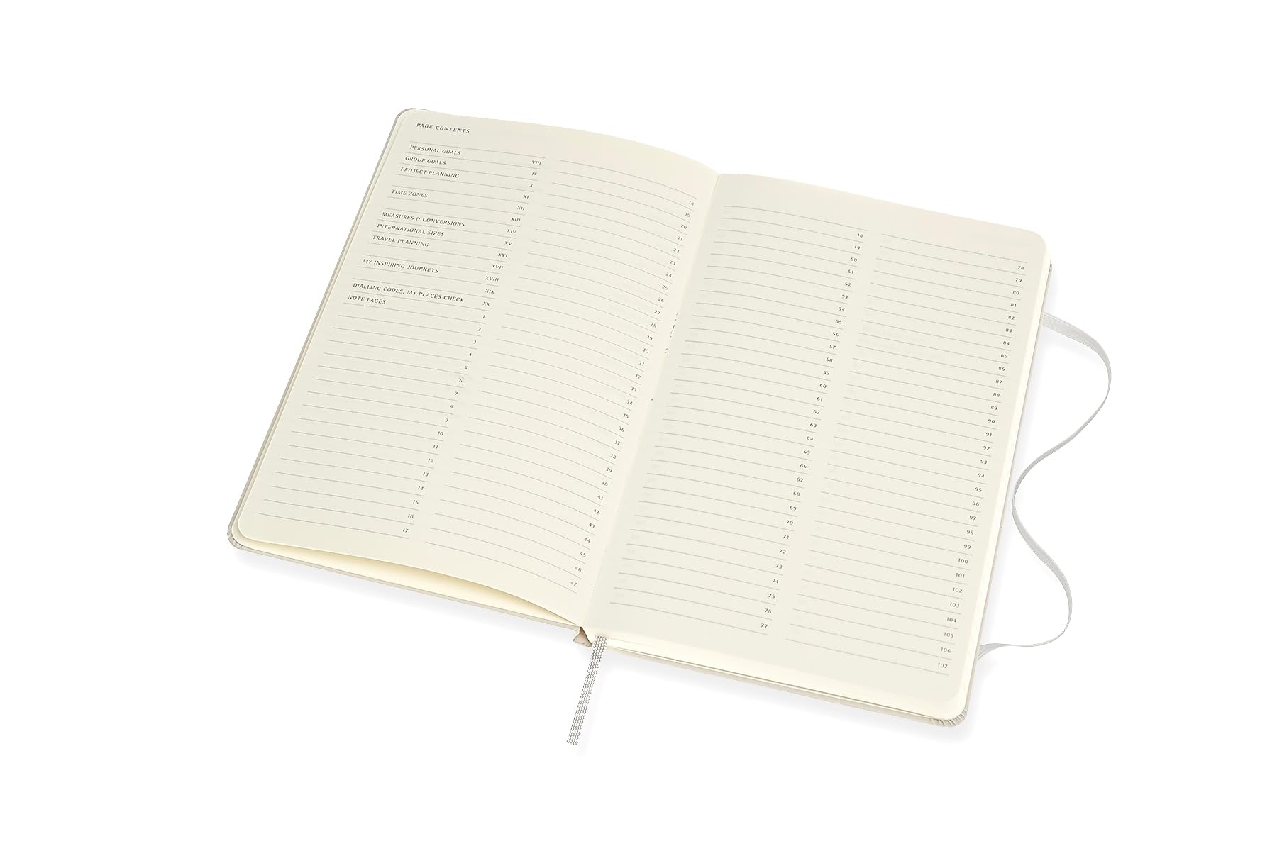 Moleskine PRO Notebook, Hard Cover, Large (5" x 8.25") Professional Project Planning, Pearl Grey, 240 Pages