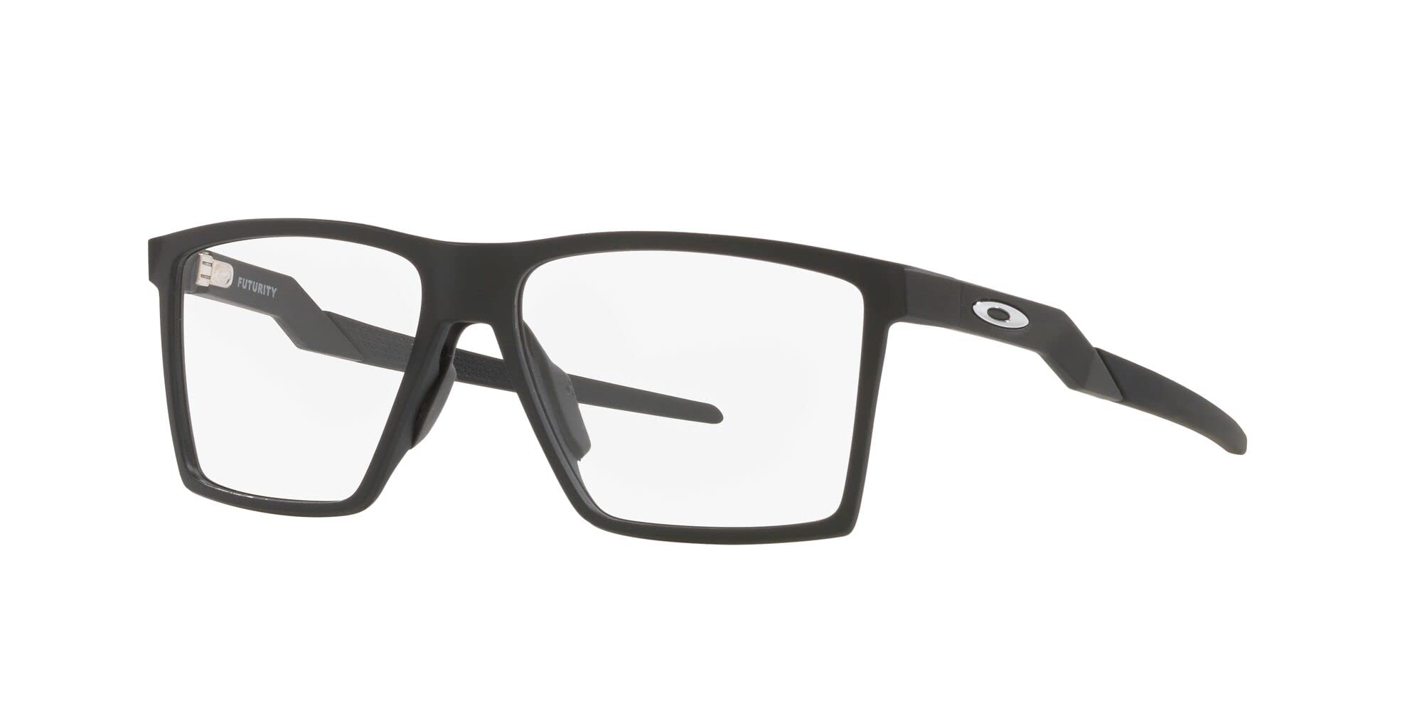 Oakley Men's Ox8052 Futurity Square Prescription Eyewear Frames, Satin Black/Demo Lens, 57 mm
