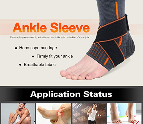 TBESTOACC Ankle Brace, Ankle Support Braces for Injury Recovery, Breathable Ankle Wrap for Men Women with Adjustable Wrap, 2 Pack (Small)