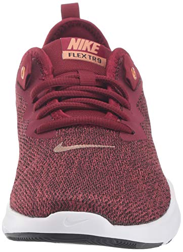 Nike Women's Flex Trainer 9 Cross, Team Red/Metallic Copper-Black-White, 9.5 Regular US