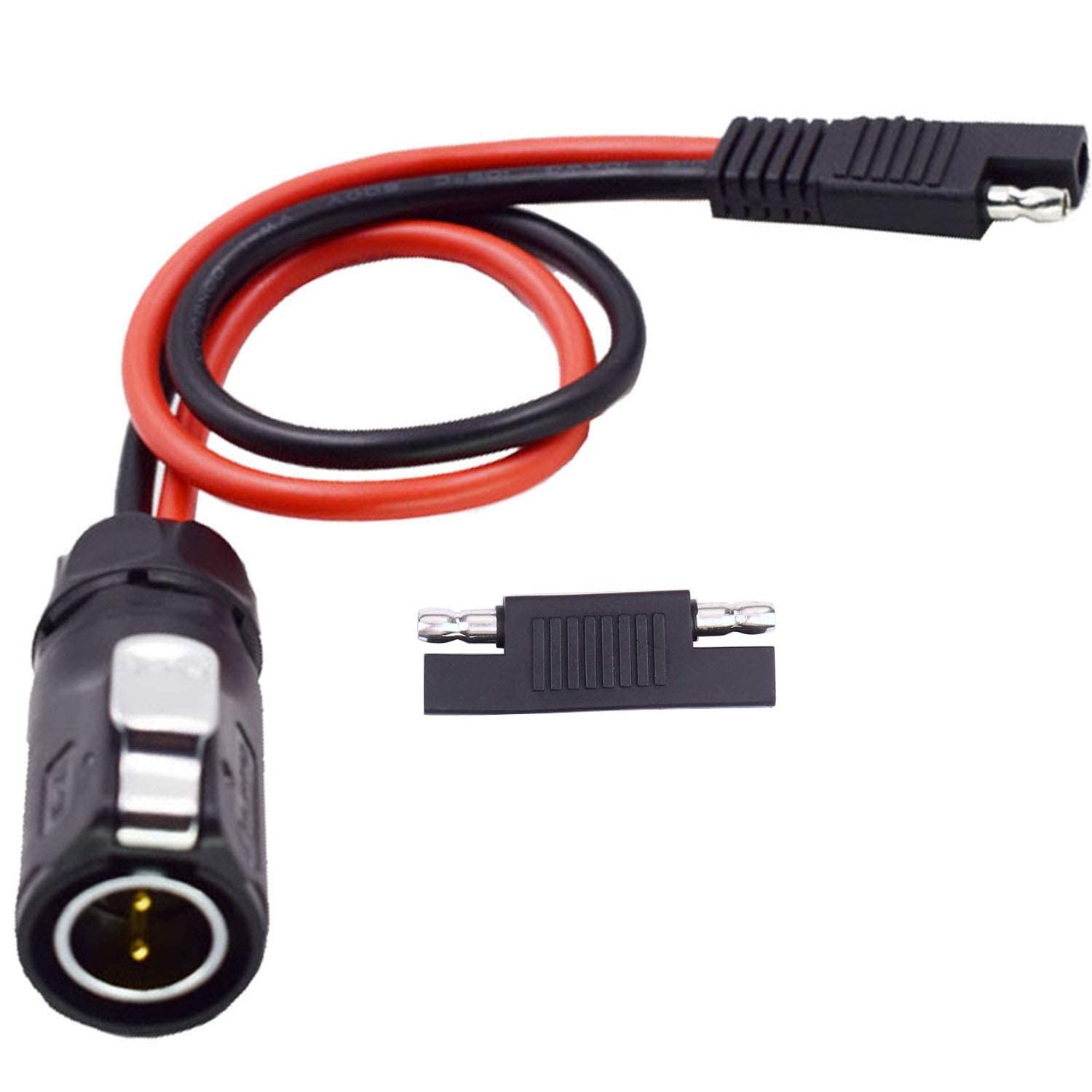 Mr.Bee Lingyu 10AWG 2 Pin Power Industrial Circular Connector to SAE Cable Adapter, with 1 SAE to SAE Polarity Reverse Connector, for Furrion, Solar Panel Suitcase, Forrest River RV Solar Ports