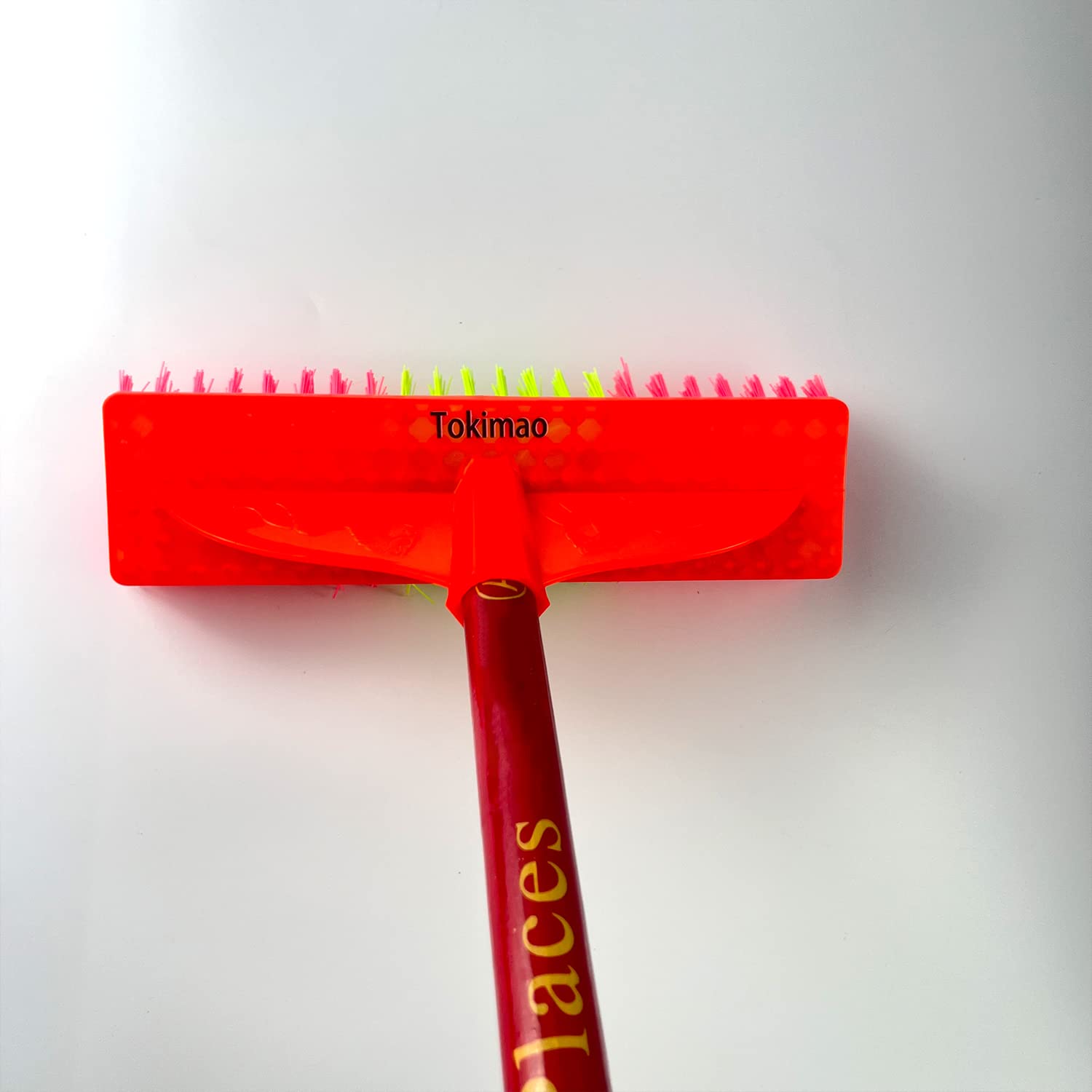 Tokimao Pushbrooms,Long Handle with Stiff Bristles for Cleaning Scrubbing Deck Driveway Yard Patio Wood Stone Tile Floor