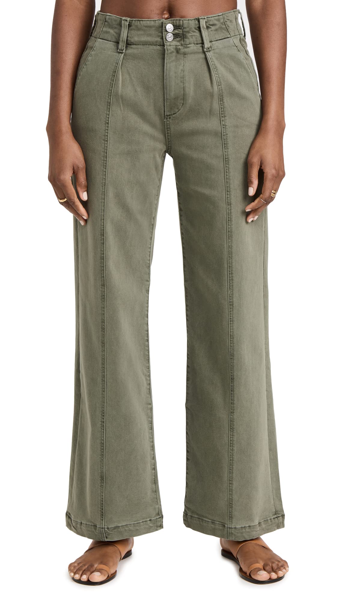 PAIGE Women's Brooklyn Jeans, Vintage Ivy Green, 28