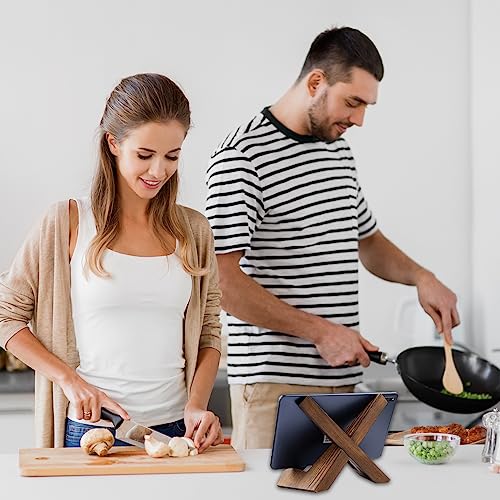 Plate Stand for Display, Cookbook Stand, Wooden Decoration Cookbook Cookbook Stand for Kitchen Counter Holder Can Be Used for Ipad, Counter Display, Record Holder, Book Display