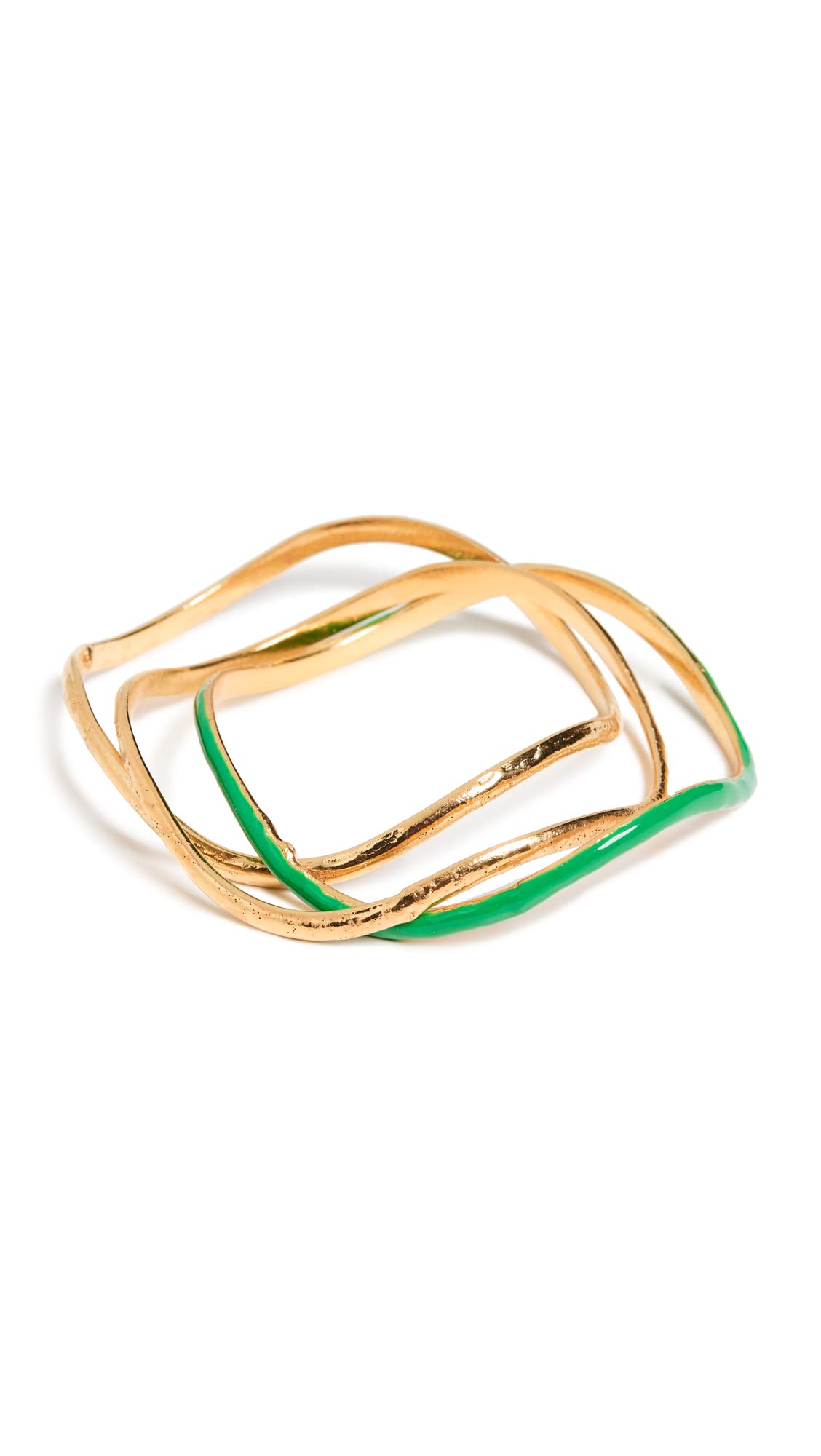 Sylvia Toledano Women's Flow Bracelet, Green Enamel, One Size