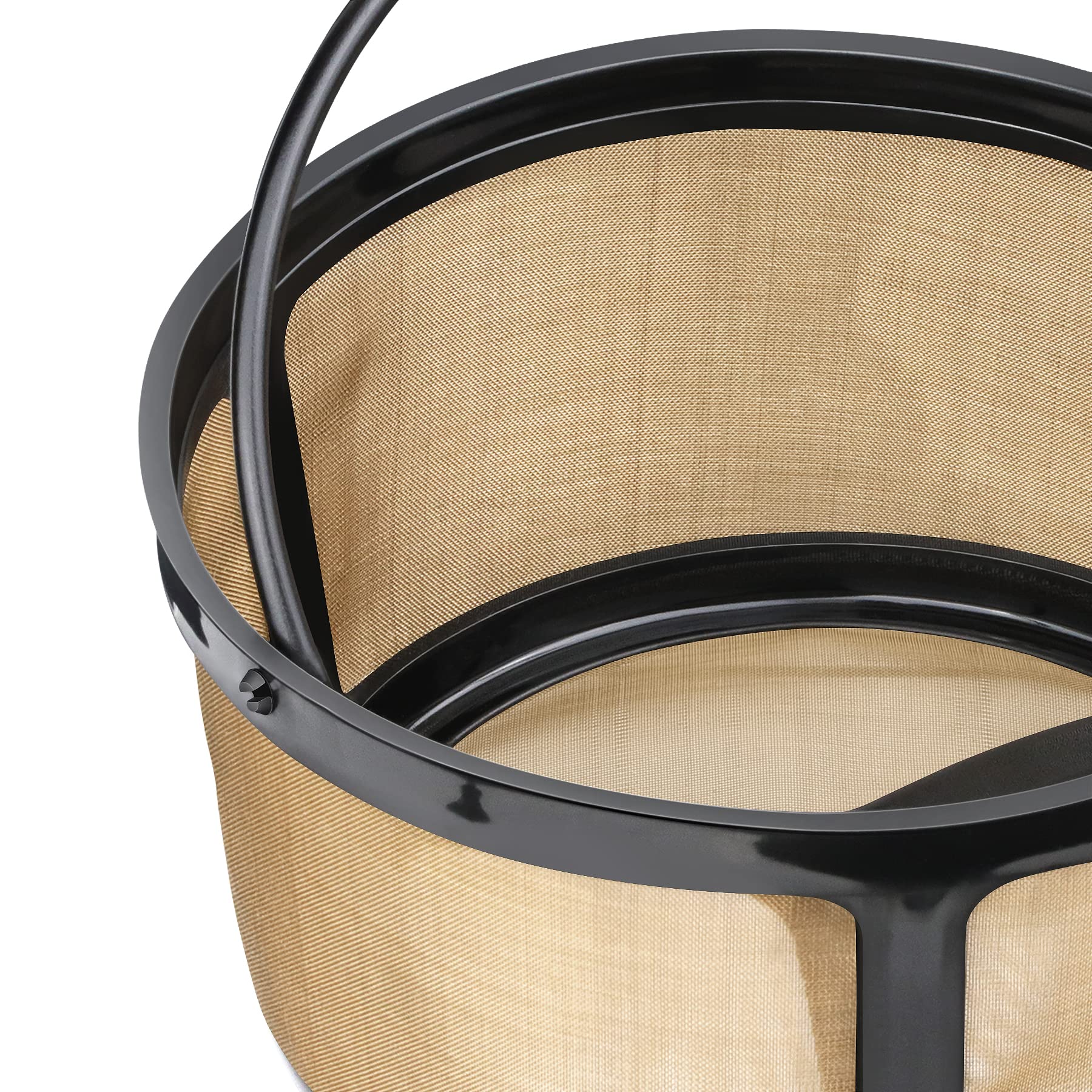 Reusable 8-12 Cup Basket Gold Mesh Coffee Filter for Keurig K-Duo Essentials and K Duo Brewers Machine, Replaces your Paper Coffee Filters, BPA Free (1 Pack)