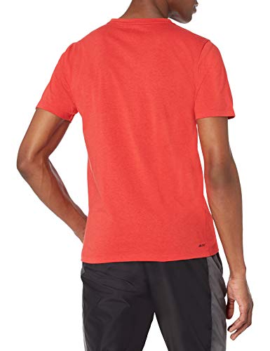New Balance Men's Heather Tech Short Sleeve, Team Red , Small