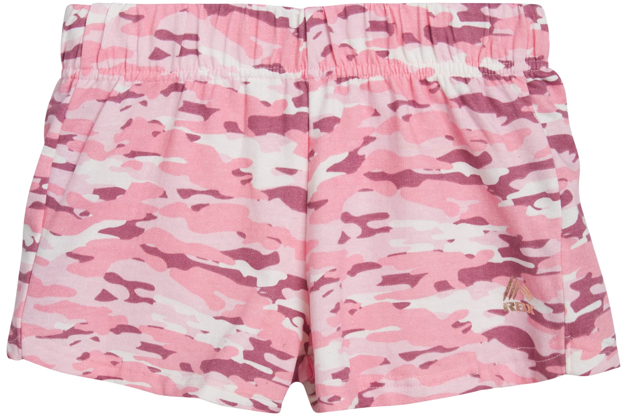 RBX Girls' Active Shorts - 2 Pack Performance Fleece Sweat Shorts (Size: 4-16), Size 14/16, Pink Camo