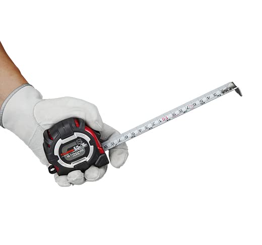 TAJIMA Tape Measure - 16ft/5m x 1in GS-Lock Measuring Tape with Compatible Clip & Hook - GS-C16/5MBW