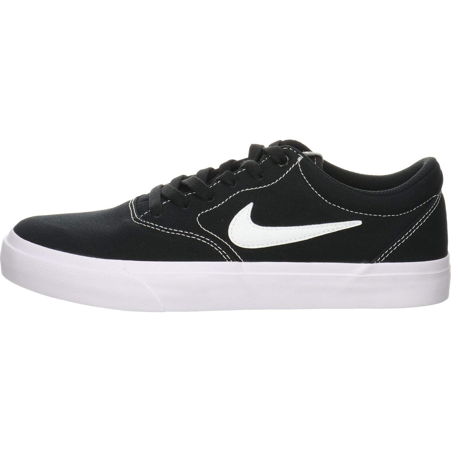 Nike Nike Sb Charge Canvas, Unisex Adult's Skateboarding Skateboarding Shoes, Multicolour (Black/White/Black/Gum Light Brown 6), 7.5 UK (42 EU)