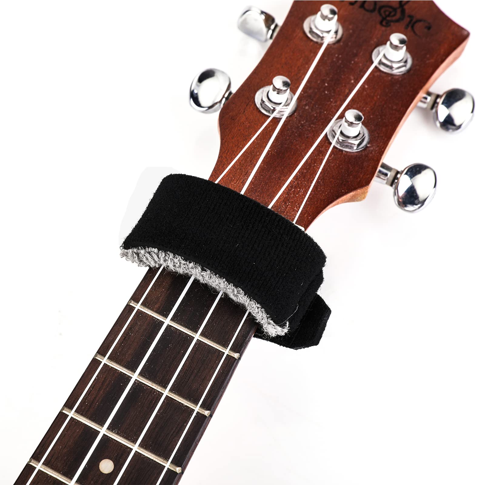 Thinp 2 Pieces Guitar String Mute Dampener, Guitar Wraps Guitar String Cover Tape, Adjustable Bass Mute Silencer, Fretboard Muting Straps, Musical Instrument Accessories