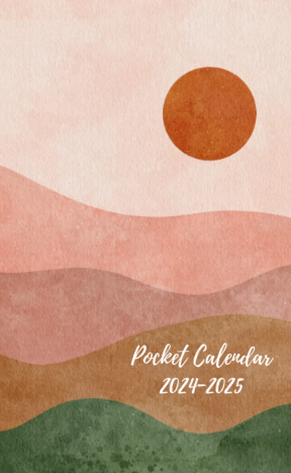 Pocket Calendar 2024-2025: Small 2 Year Monthly Planner for Purse with Holidays
