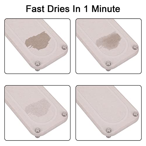 RSzeen Instant Dry Sink Caddy Organizer, Sink Sponge Soap Holder, Countertop Fast Drying Stone Tray for Bathroom Kitchen (Beige)