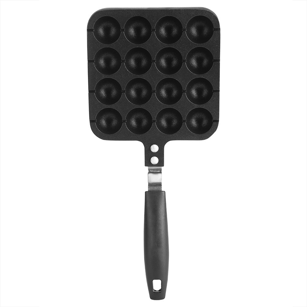 Takoyaki Pan, 16 Holes Takoyaki Pan Home Kitchen 16-Cavity Baking Japanese Octopus Ball Maker Grill Plate Black