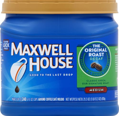 Maxwell House The Original Roast Decaf Medium Roast Ground Coffee (29.3 oz Canister)