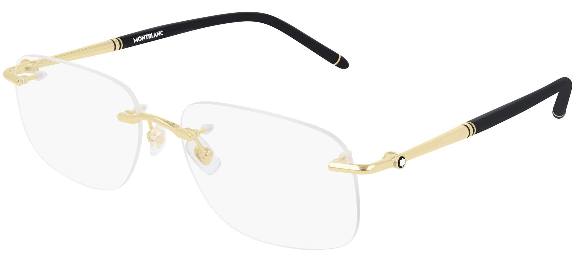 Montblanc Rimless Eyeglasses MB0071O 003 Gold/Black 58mm 0071