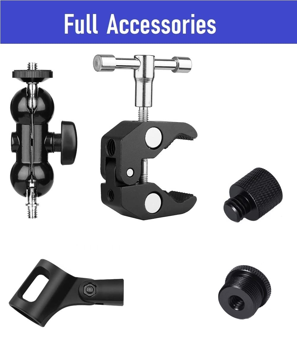 Microphone Clip, Mic Clamp Mount Holder compatible with Shure sm58 sm48 sm81 sm57 Mic, MV5,MV51,PGA52,Sennheiser E835,E945 E935,Nady DM-80 DM-70 Drum,Blue Yeti USB S X Nano microphones