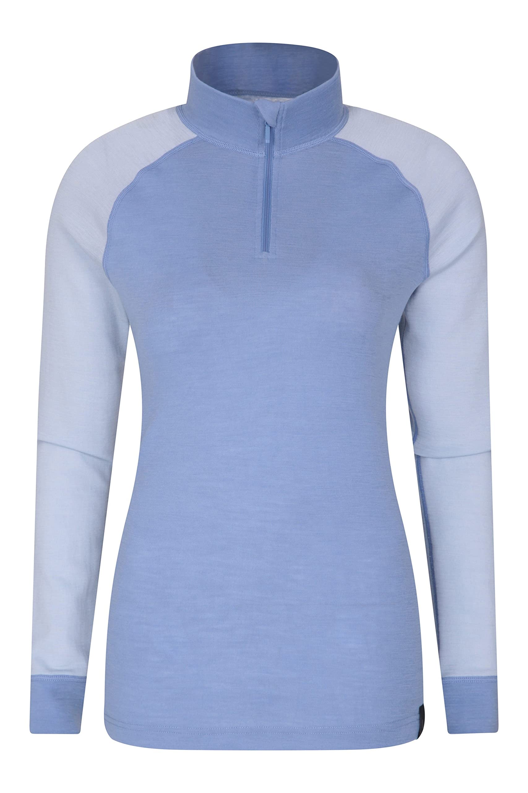 Mountain Warehouse Merino Womens Top - Ladies Thermal Baselayer Pale Blue 6