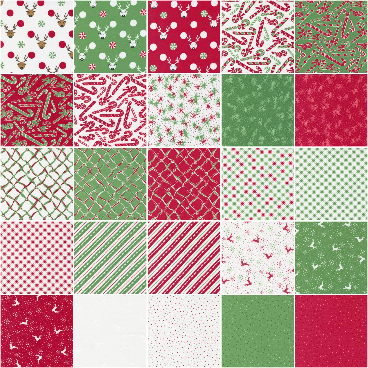 Me and My Sister Designs Reindeer Games 25 Fat Quarters Moda Fabrics 22440AB