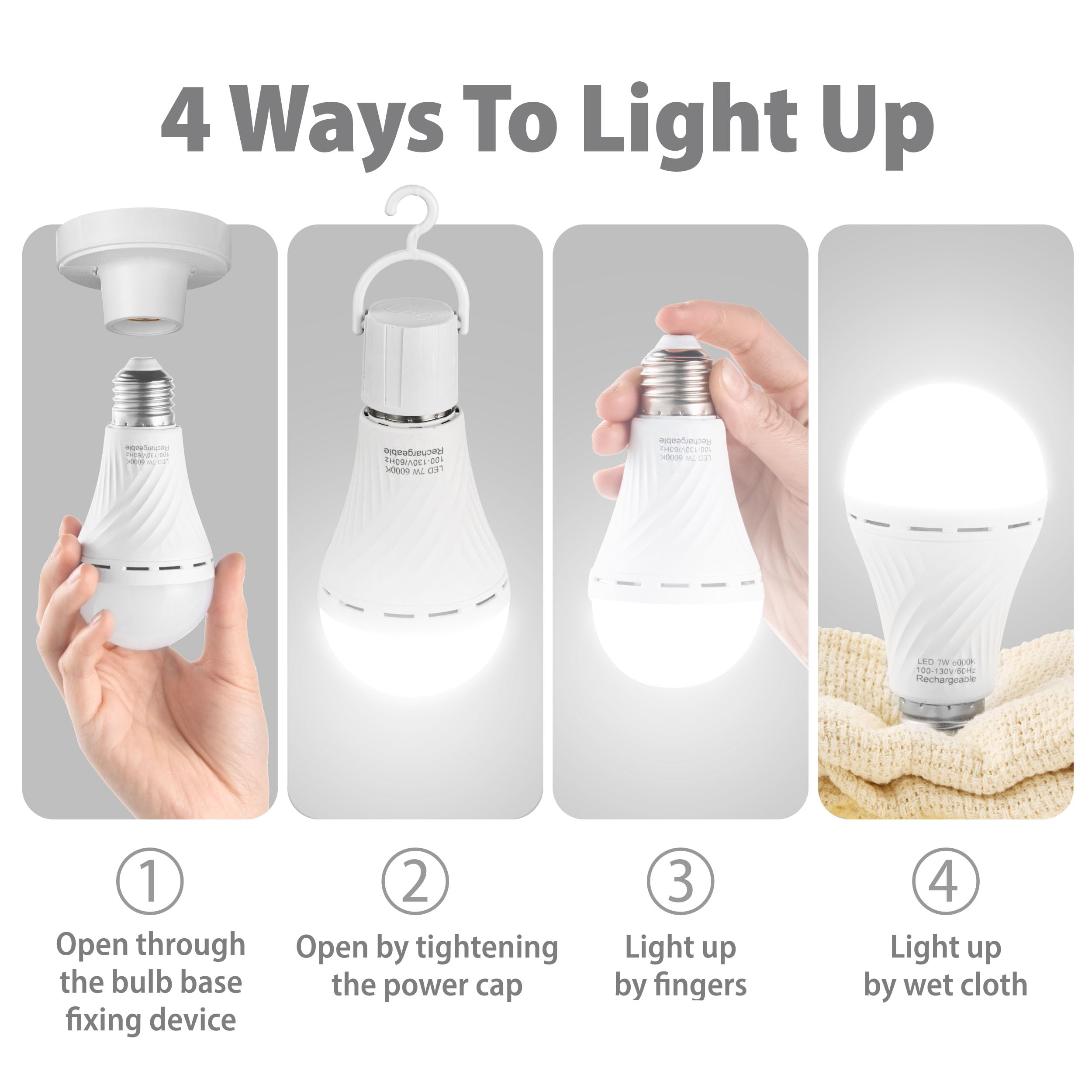 Percompile PAR20 LED Light Bulbs, 50W Halogen Equivalent, Recessed Light Bulbs, Flood Lights Indoor, Non Dimmable, 6000K Daylight White 7W 850Lumen